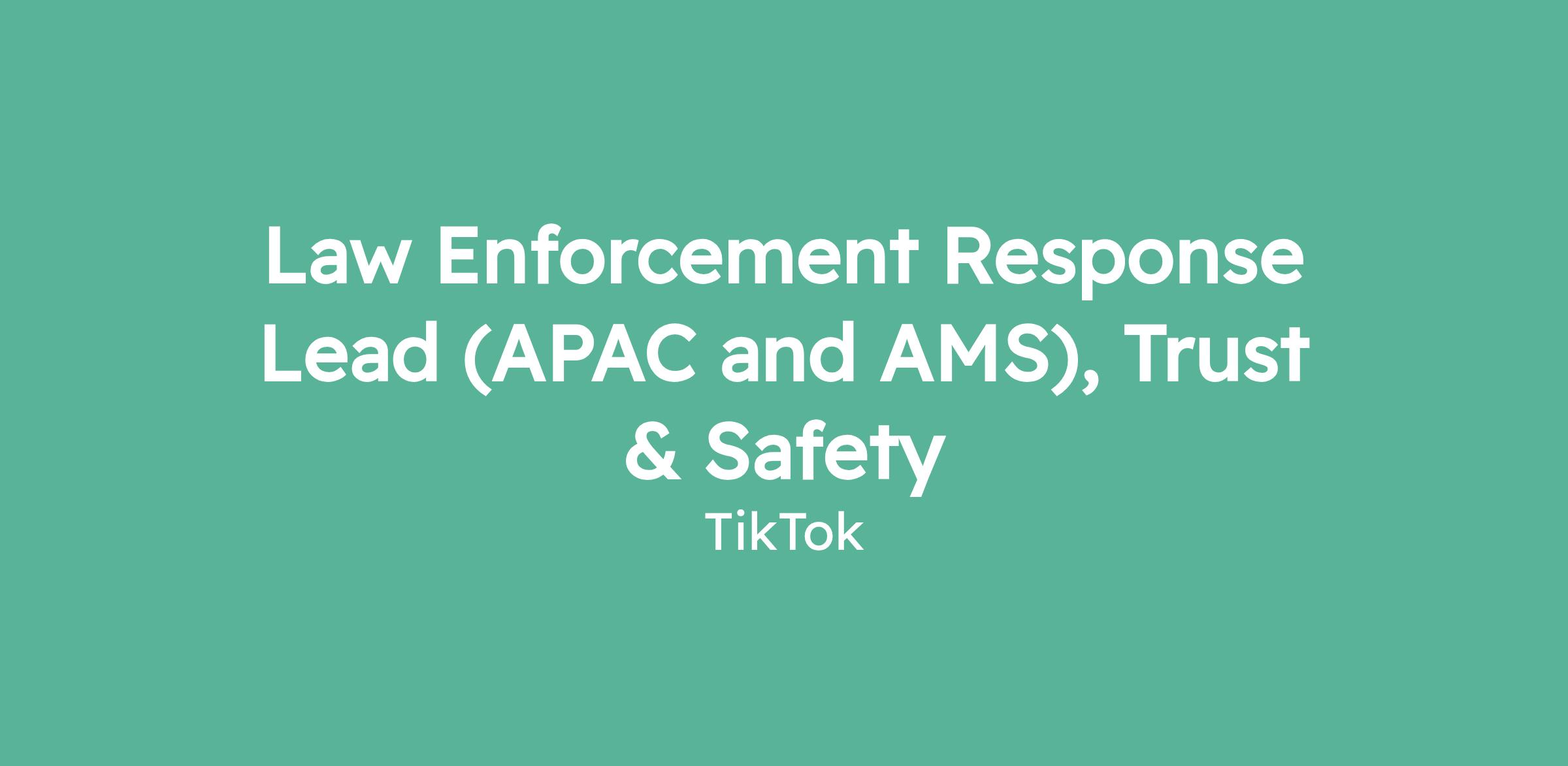 Law Enforcement | Trust and Safety Jobs Board | trustandsafetyjobs.com